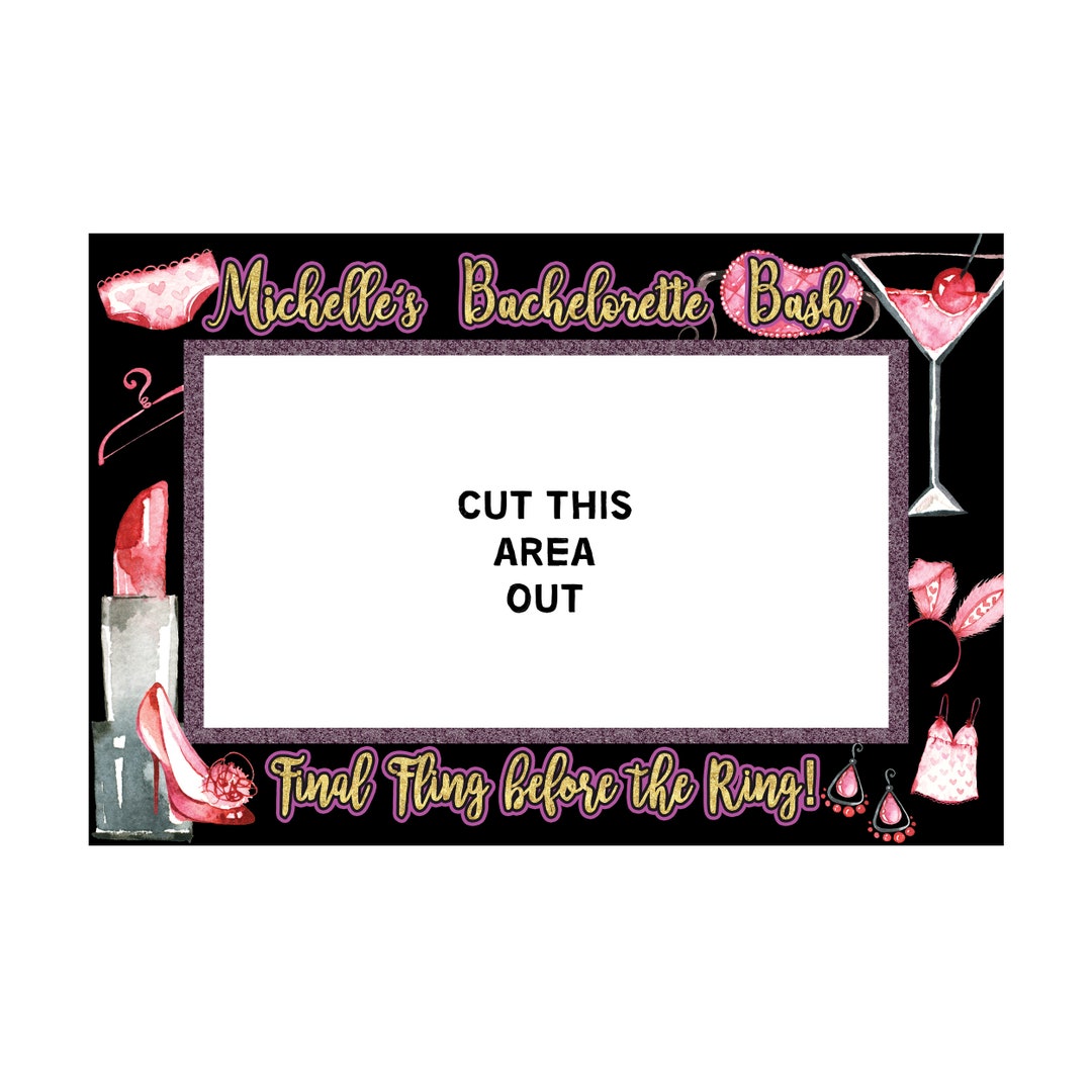 Photo Booth Frame Bachelorette, Party Photo Booth Prop, Bachelorette ...