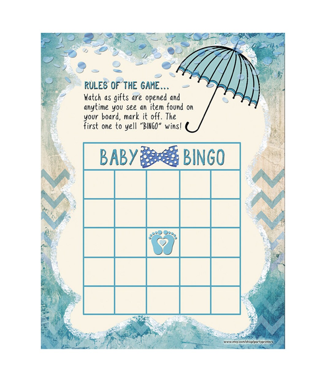 Baby Shower Bingo, Baby Shower Games, Printable Baby Shower Game ...