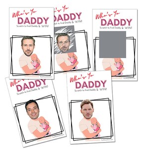 Printed Baby Shower Game, Find the Dad Scratch off Game, Who Has the ...