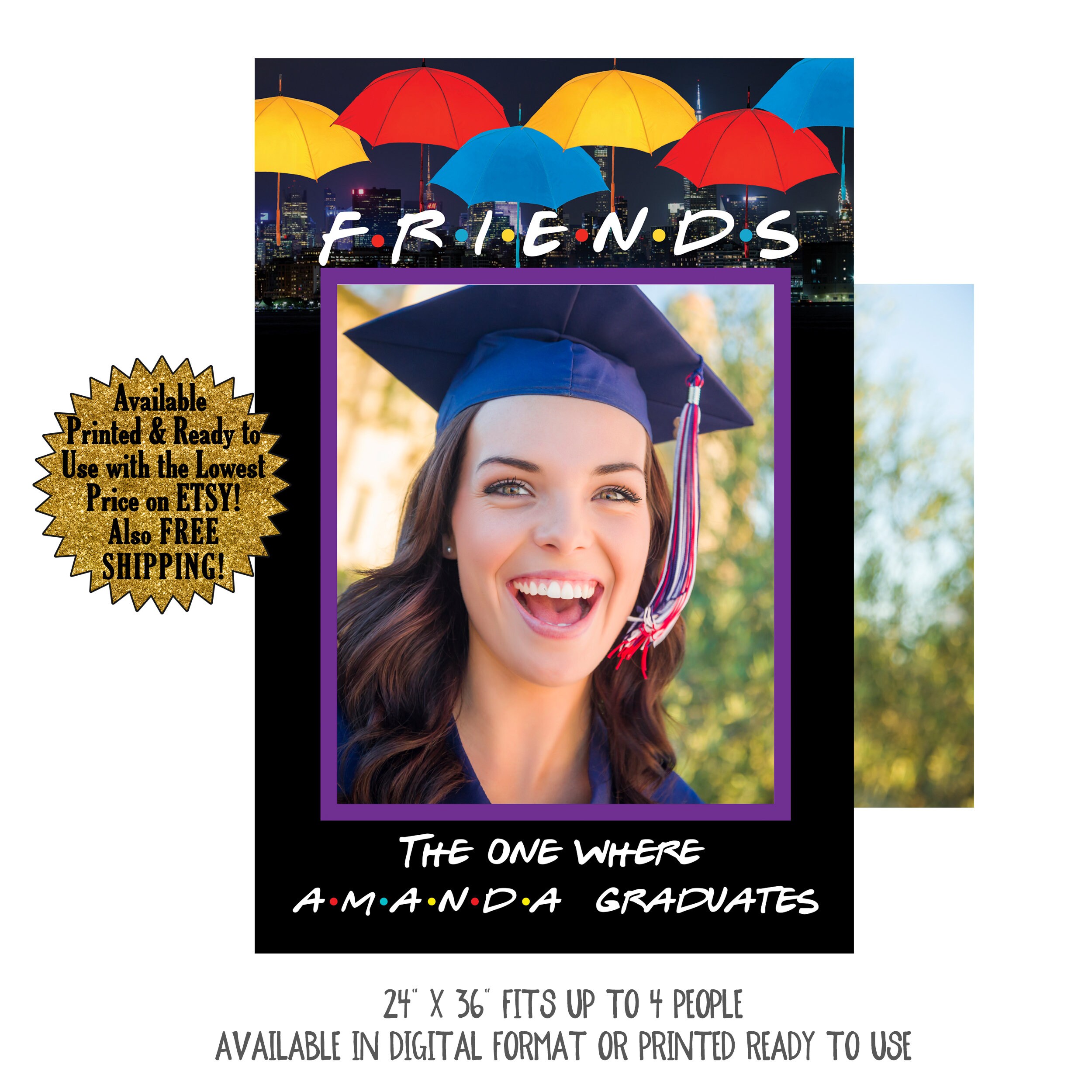 Friends Graduation Photo Booth Prop Friends Themed Graduation | Etsy