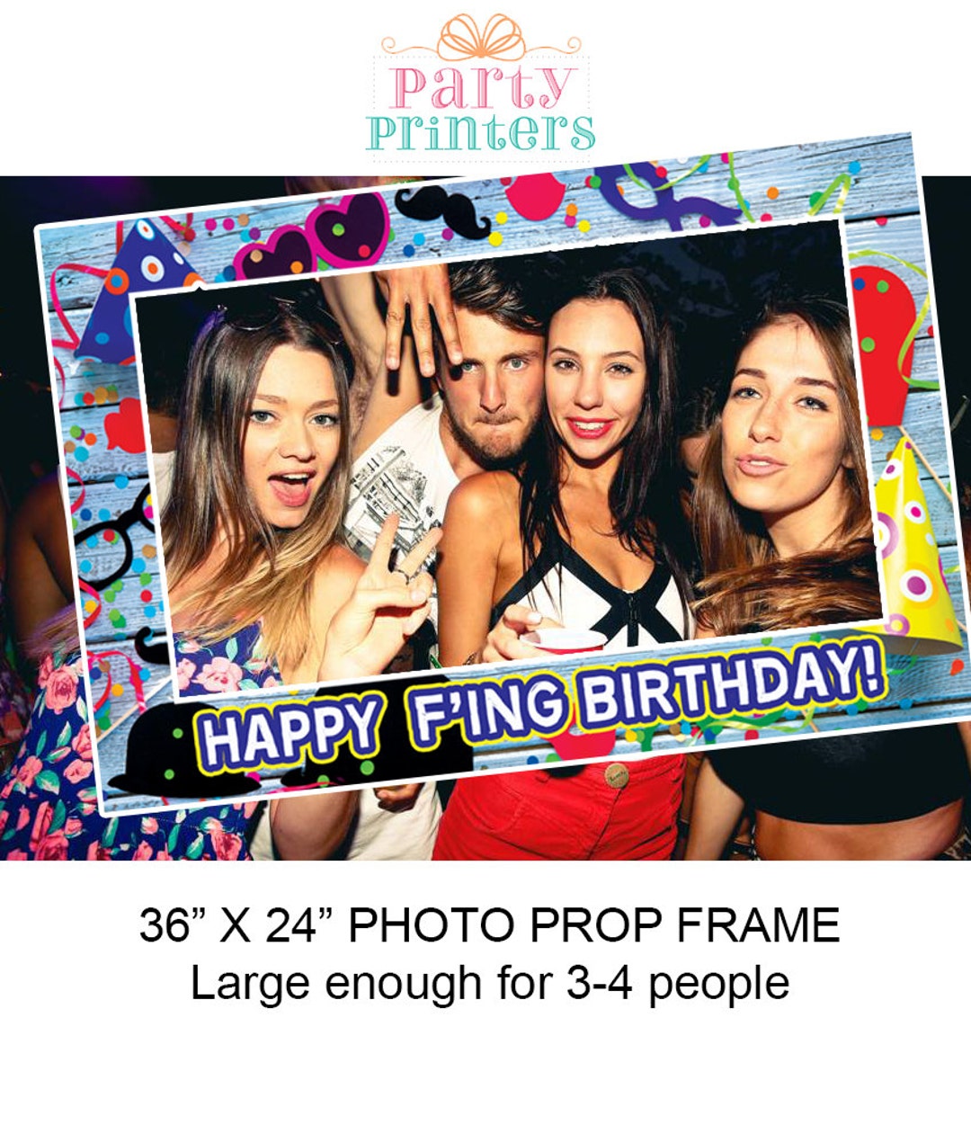 Birthday Party Props, Birthday Photo Booth Frame, Photo Booth Party ...
