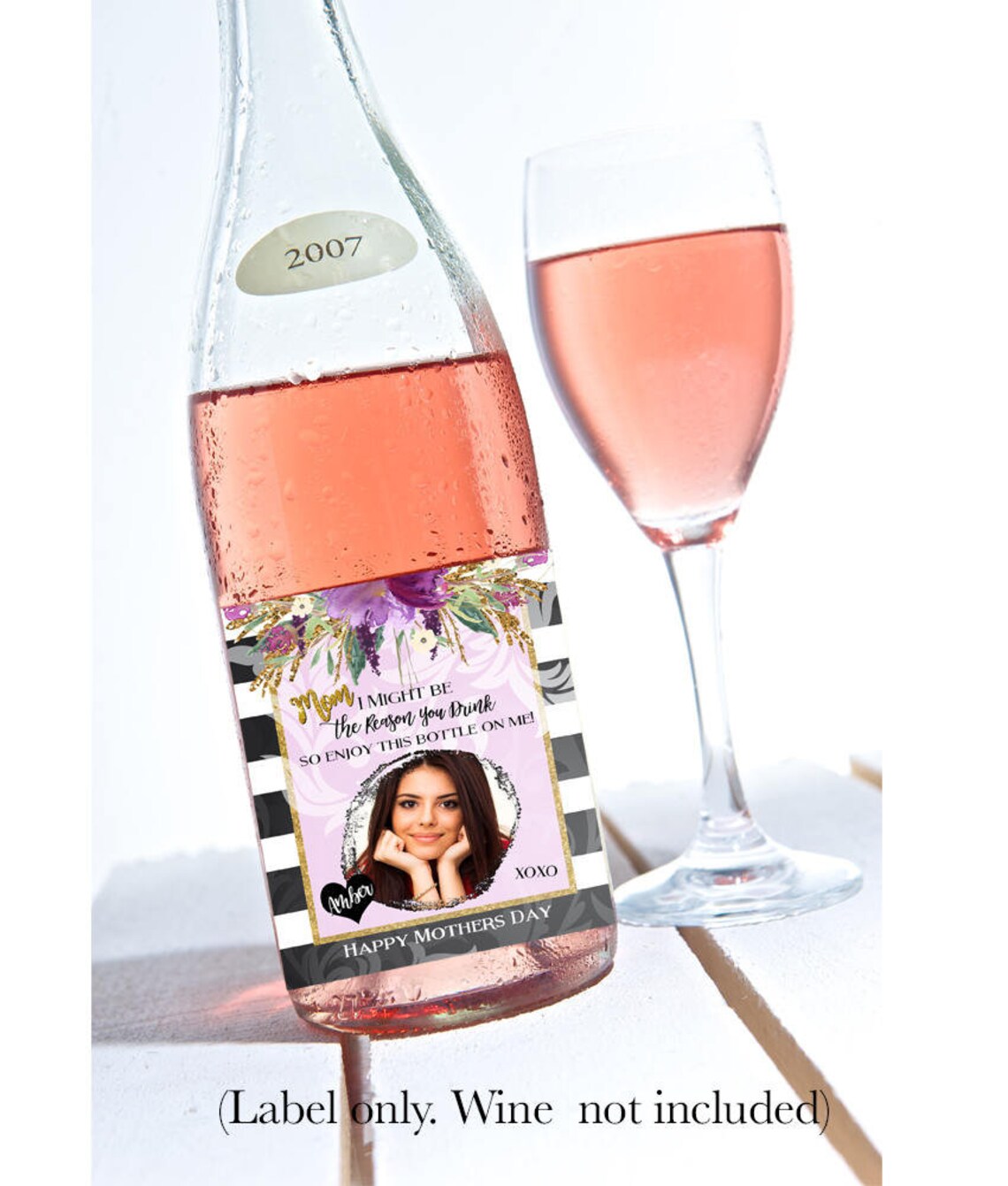 Custom Wine Label for Mothers Day Mothers Day Gift Wine - Etsy