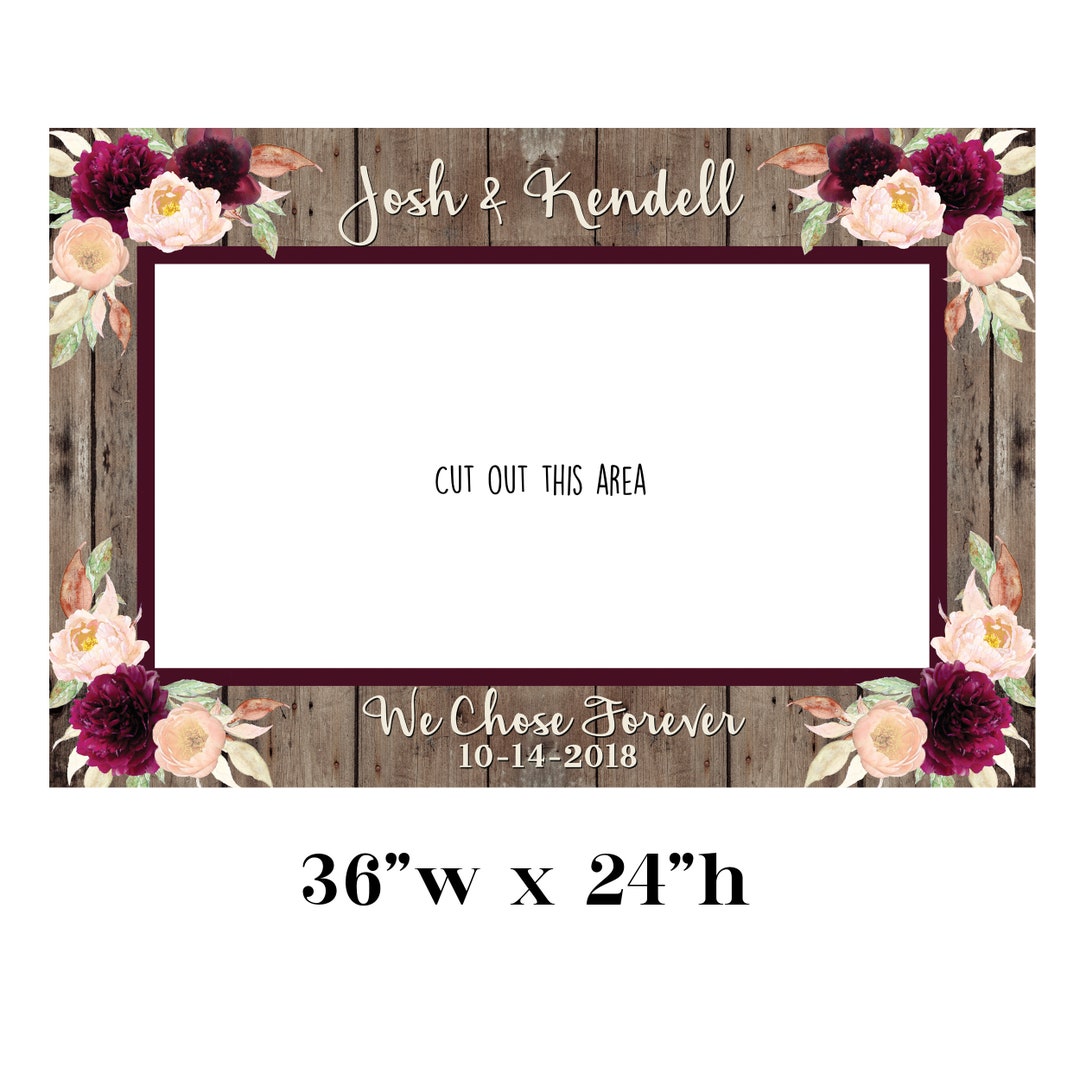 Photo Booth Props Wedding, Wedding Photo Booth Frame, Photo Booth Props ...