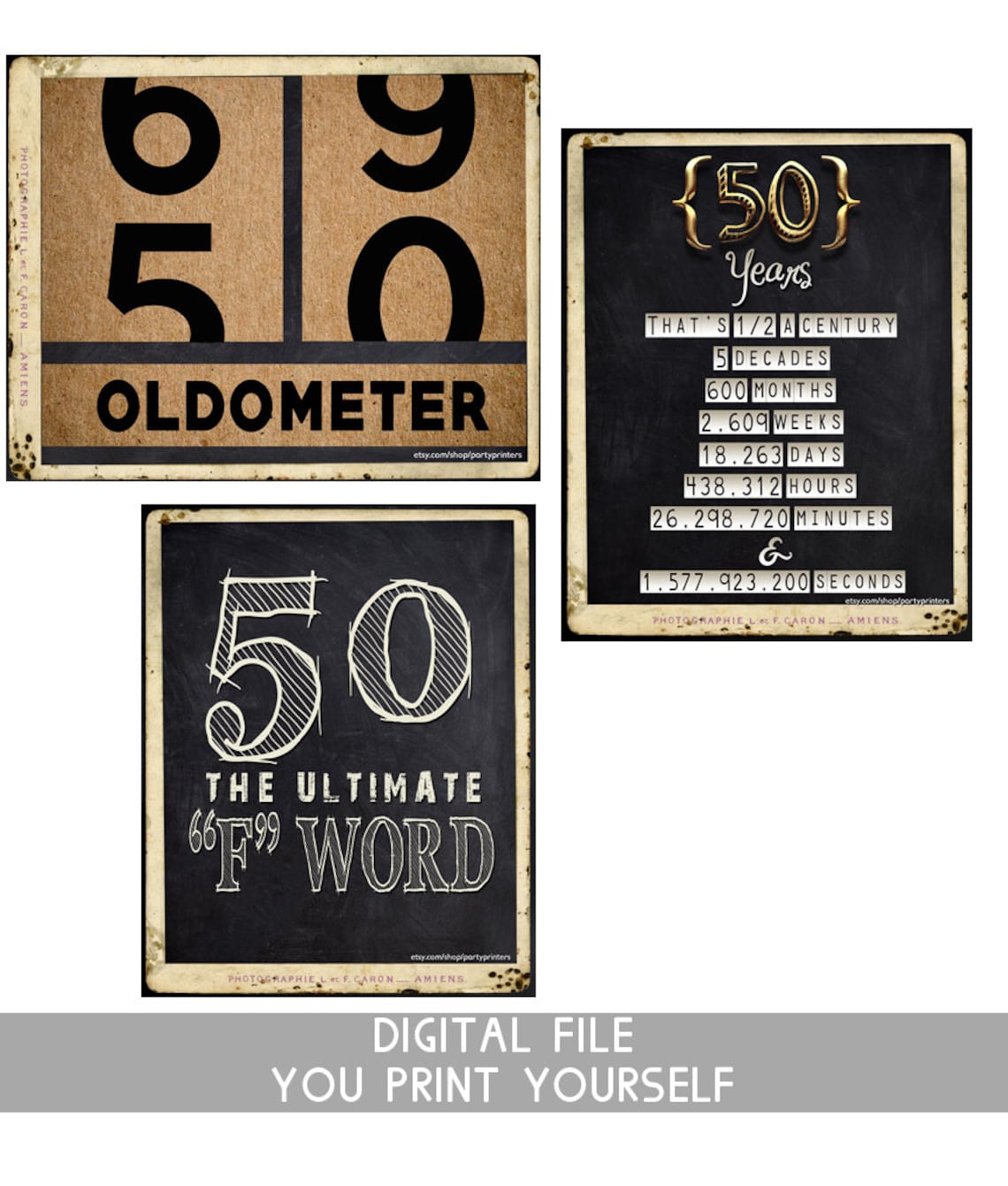 50th Birthday Signs 50th Birthday Party Decorations 50th | Etsy