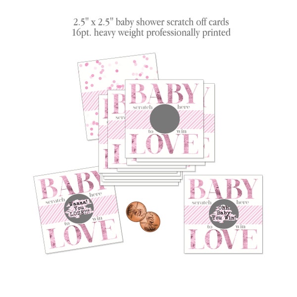 Baby Shower Games Girl Scratch Off - Etsy