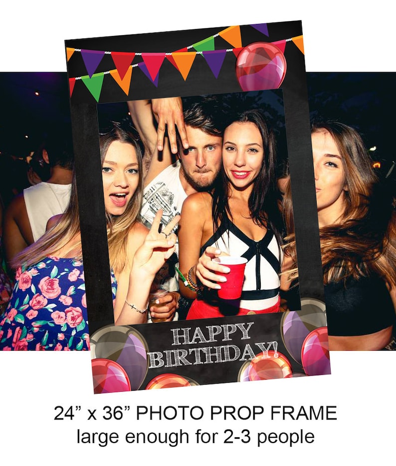 Birthday Photo Frame Birthday Photo Booth Props Birthday - Etsy