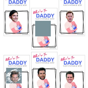 Printed Baby Shower Game, Find the Dad Scratch off Game, Who Has the ...