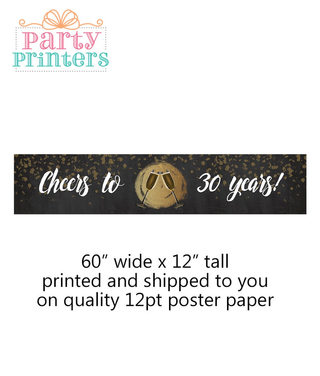 Birthday Banner, 30th Birthday Decorations, Birthday Party Decorations ...