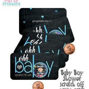 Scratch off Baby Shower Game, Baby Boy Shower, Boy Shower, Baby Shower ...