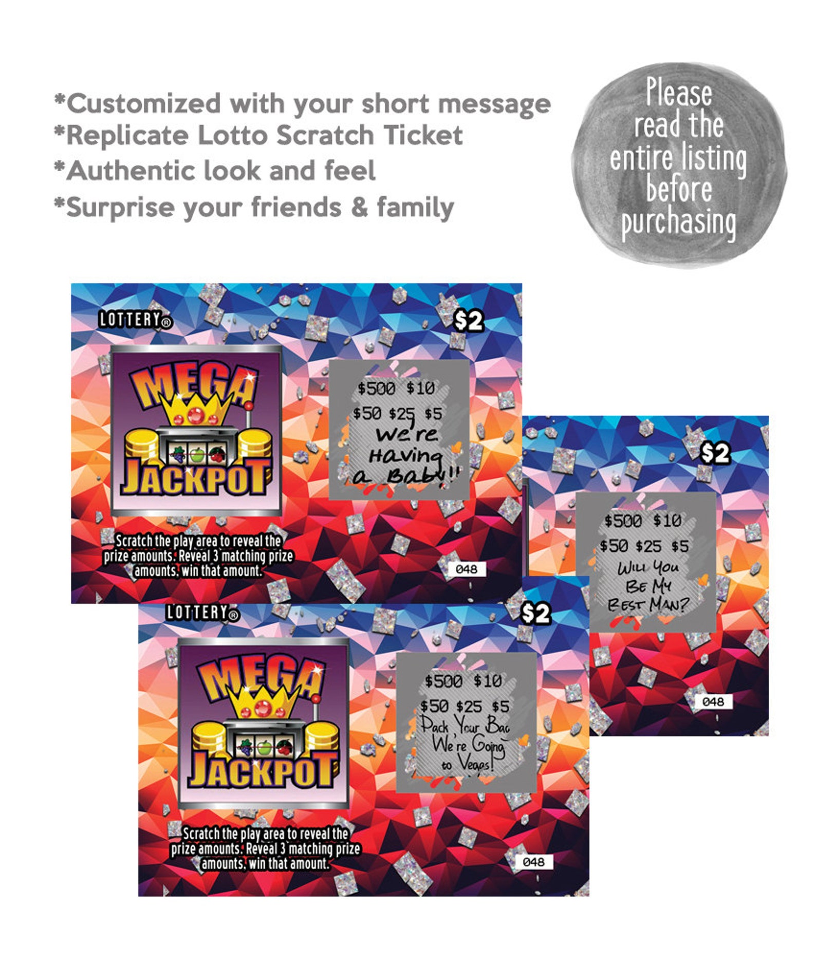 Gender Reveal Announcement Scratch Off, Gender Reveal Scratch Off ...