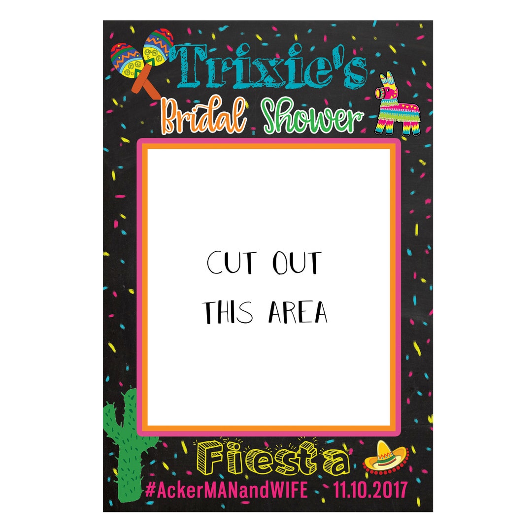 Fiesta Bridal Shower Photo Booth Frame, Fiesta Photo Booth Props ...