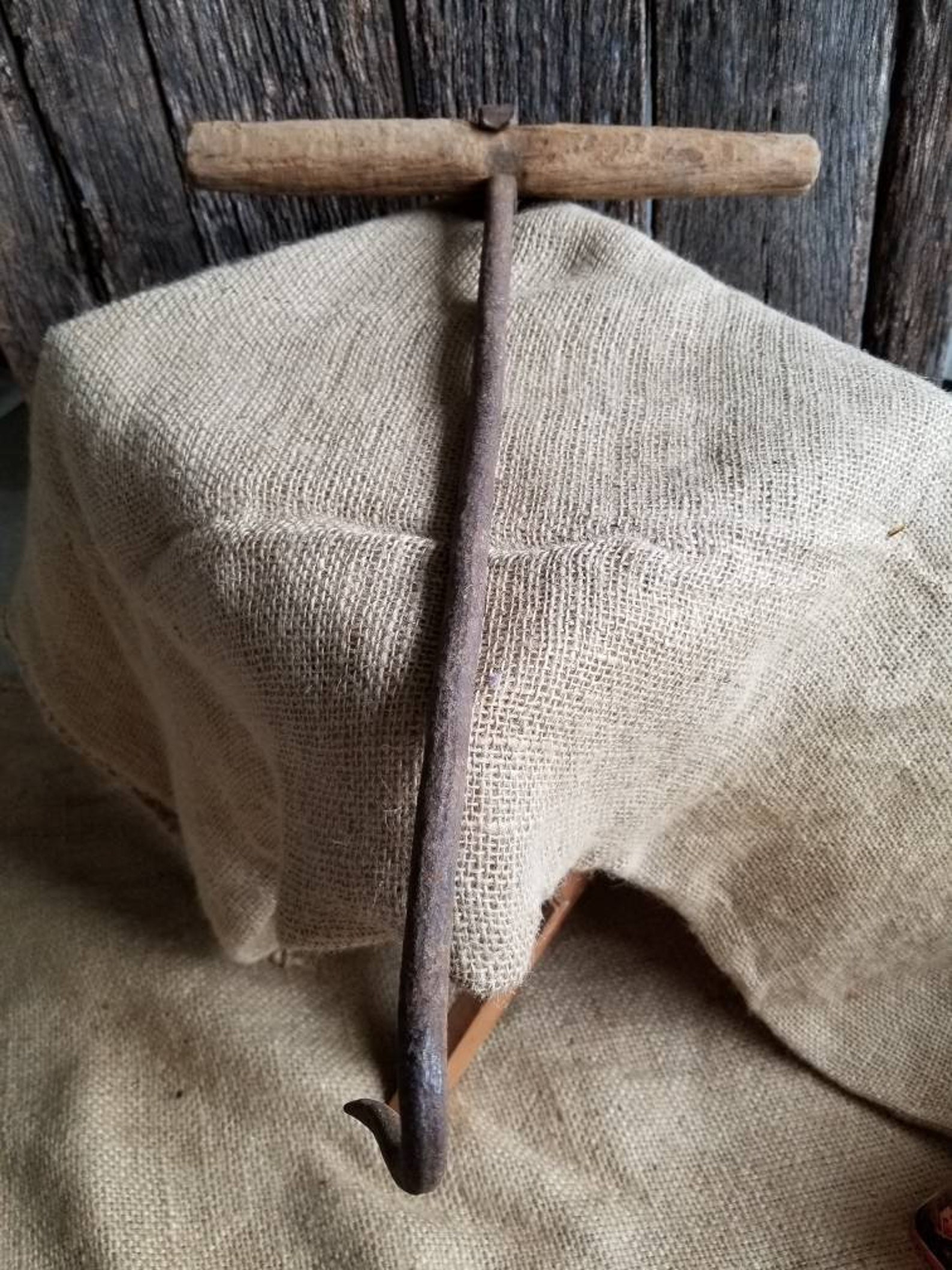 Primitive Farm Hook Antique Farm Tool Meat Hook Rustic - Etsy