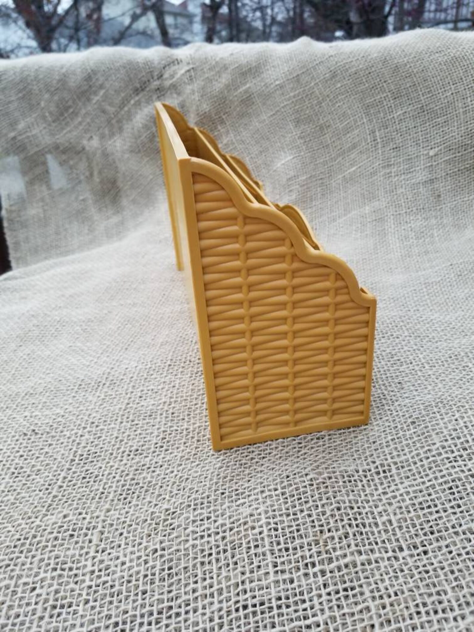 Plastic Wicker Letter Holder Desk Organizer Vintage Letter Holder - Etsy
