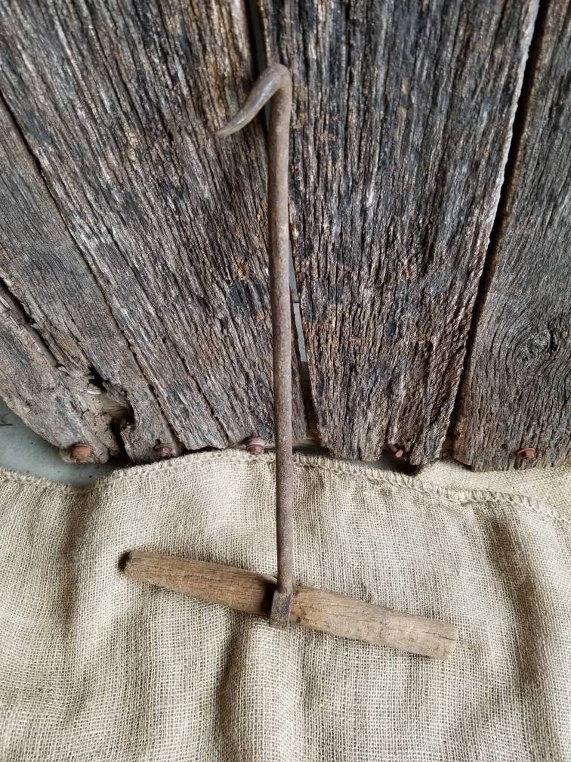 Primitive Farm Hook Antique Farm Tool Meat Hook Rustic - Etsy