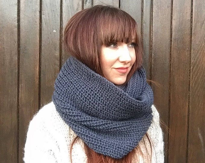 Extra Large Luxurious Lambswool Snood/ Only One Available/chunky Knit ...