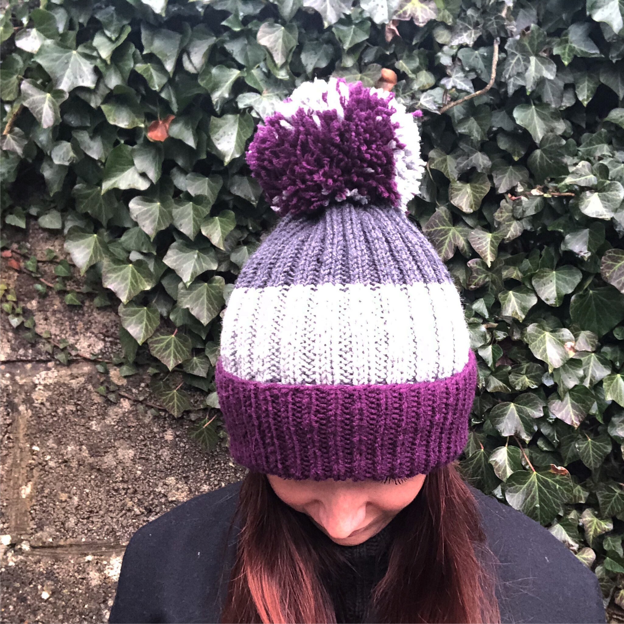 Luxurious Woolly Hat With Exagerated Wool Pom Pom/one Size/chunky Knit ...