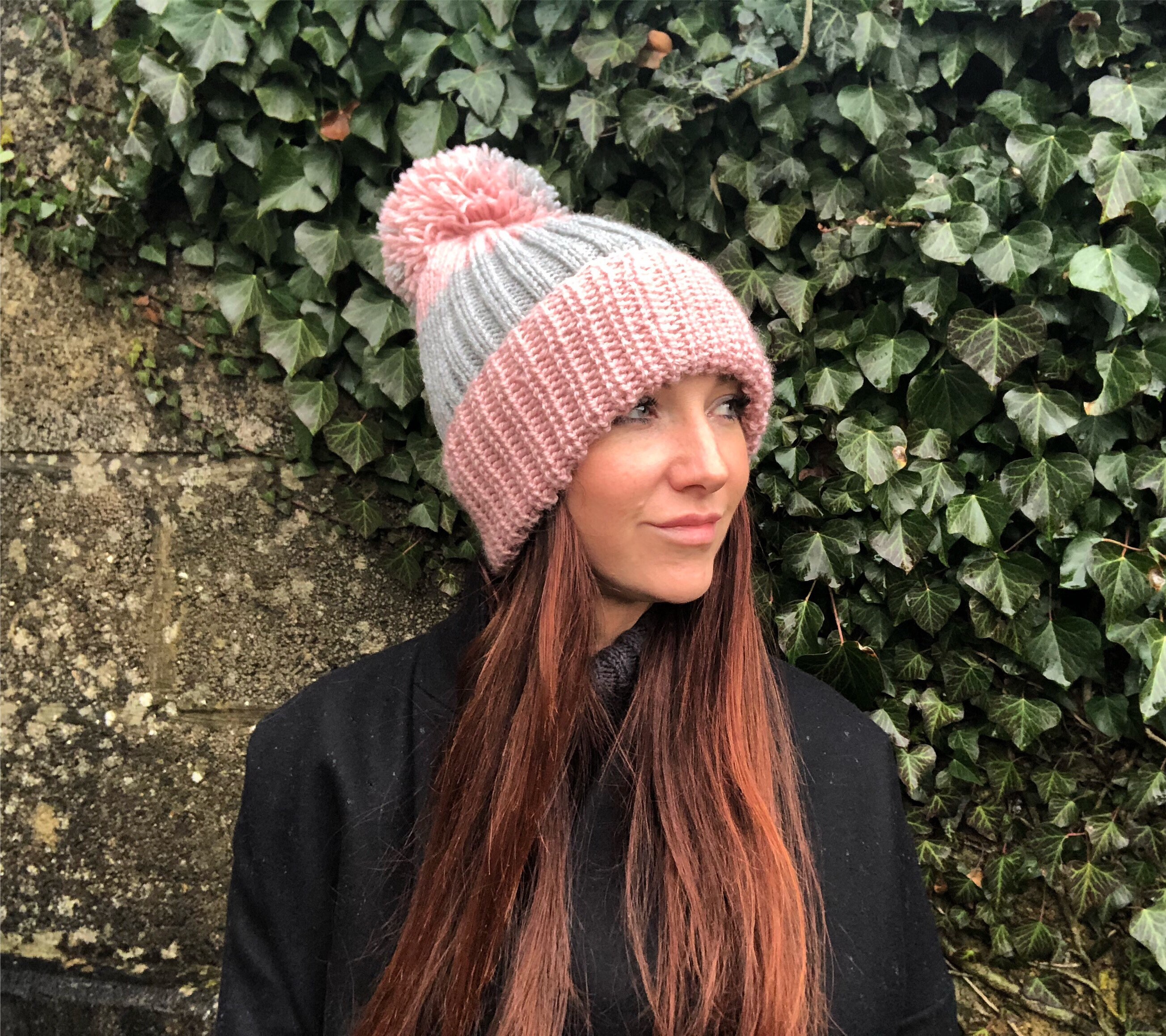 Luxurious Woolly Hat With Exagerated Wool Pom Pom/one Size/chunky Knit ...