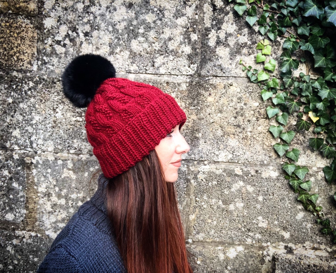 Limited Edition luxurious Woolly Hat With Fur Pom Pom/one - Etsy