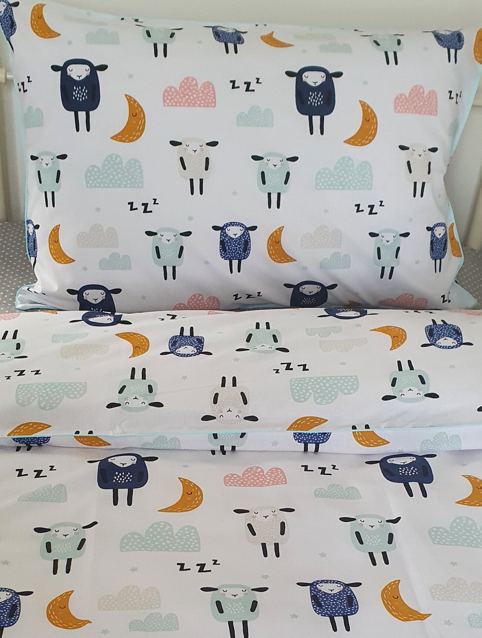 Single Bedding Set Cute Sheep Bedding 100% COTTON Children - Etsy