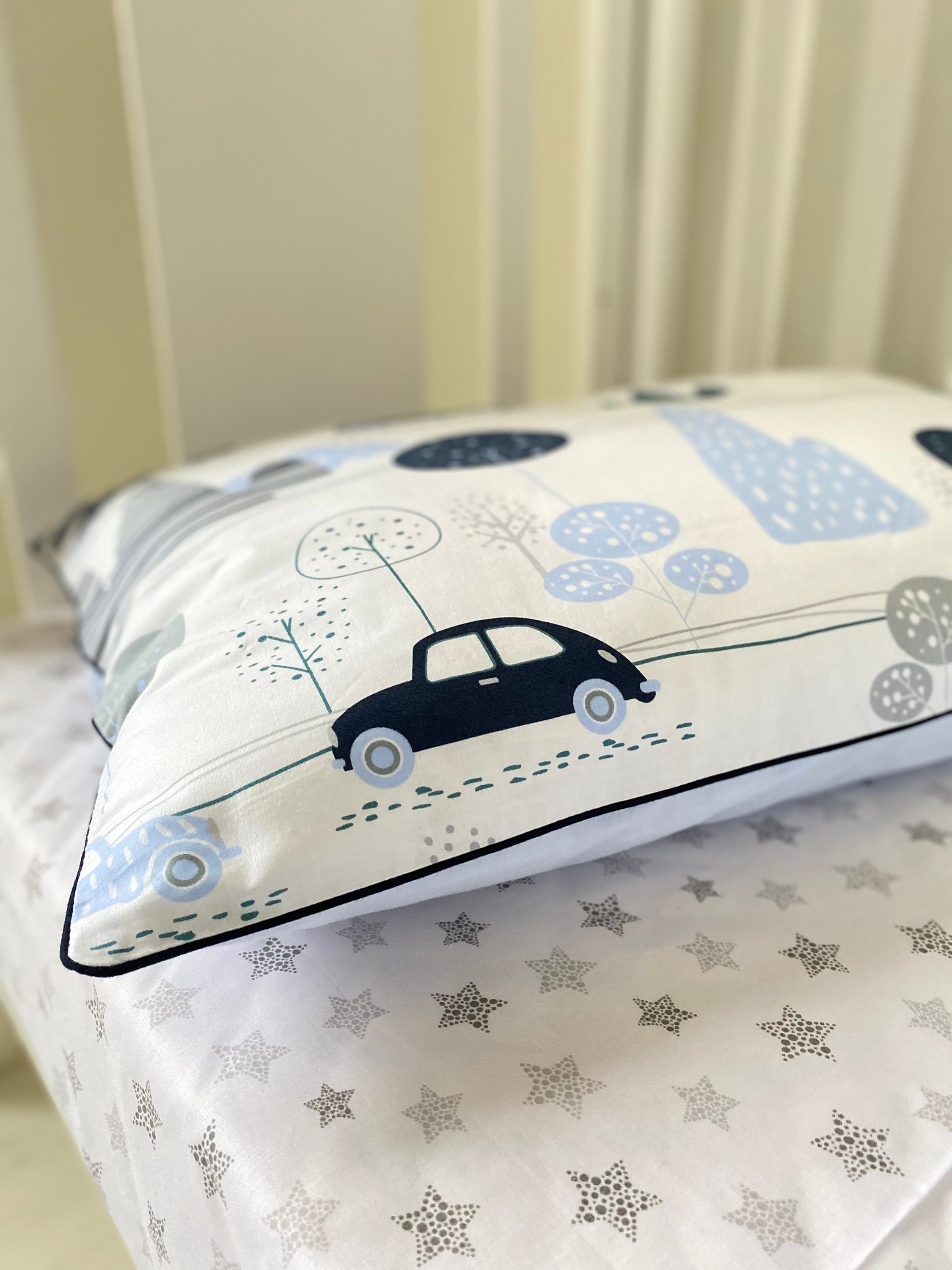 Baby Boy Cot Reversible Bedding Duvet Cover Set Cars - Etsy