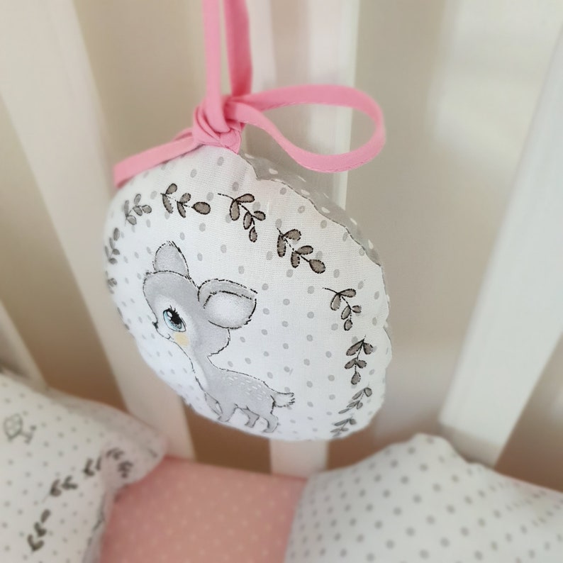 Baby Girl Cot Bedding Set 100% Cotton. My Forest Friends - Etsy