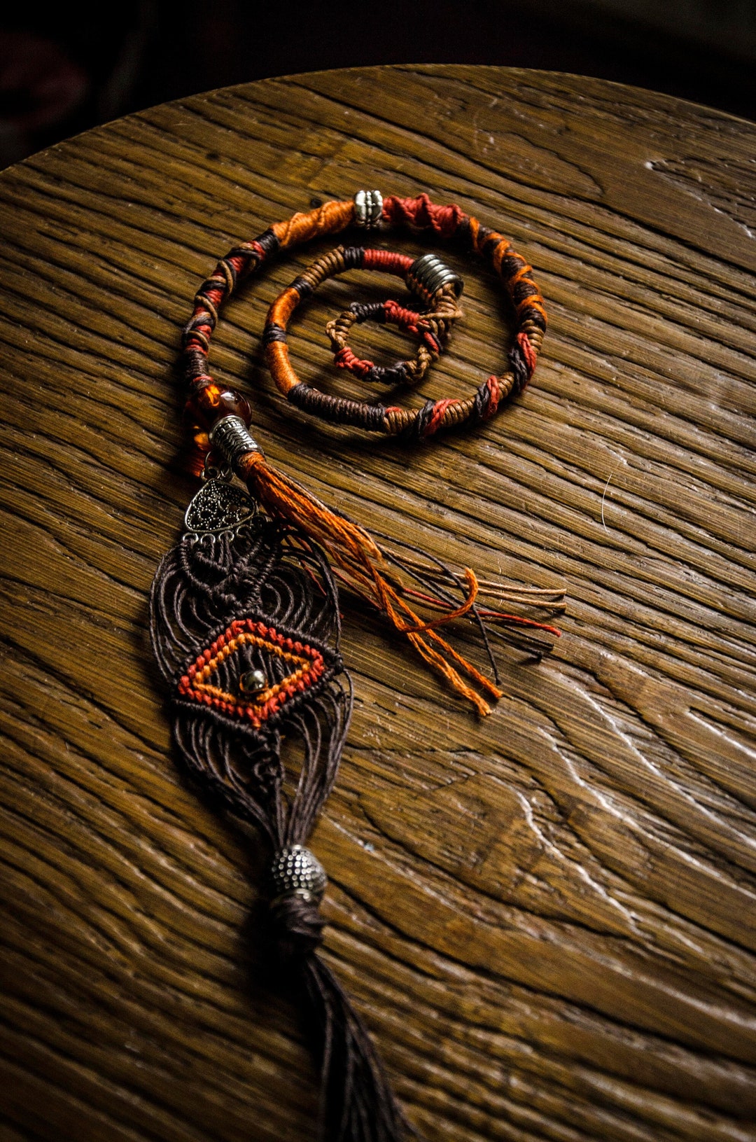 Brown-red-orange Ateba, Boho, Hippie Hair Extention, Hair Wrap for ...