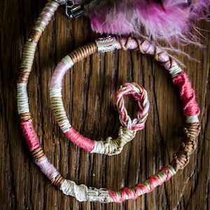 Beige-pink Linen Ateba, Boho, Hippie Hair Extension, Hair Wrap for ...