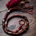 Red-brown Ateba Boho Hippie Hair Extention Hair Wrap for - Etsy