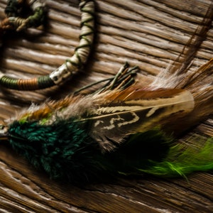 Green-brown Ateba, Boho, Hippie Hair Extention, Hair Wrap for Festivals ...