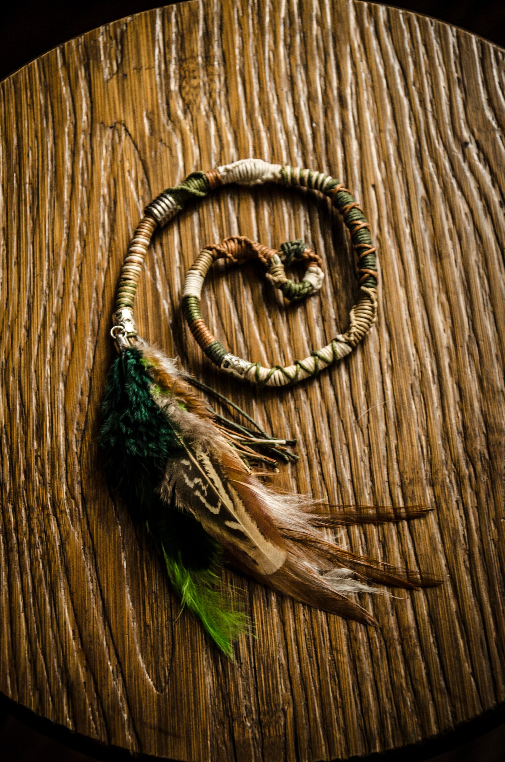 Green-brown Ateba, Boho, Hippie Hair Extention, Hair Wrap for Festivals ...