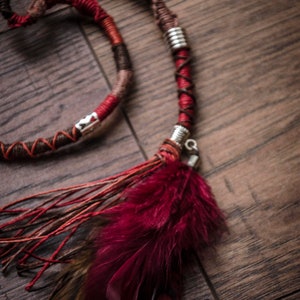 Red-brown Ateba Boho Hippie Hair Extention Hair Wrap for - Etsy