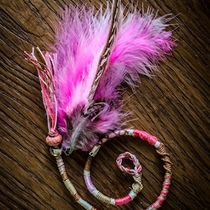 Beige-pink Linen Ateba, Boho, Hippie Hair Extension, Hair Wrap for ...
