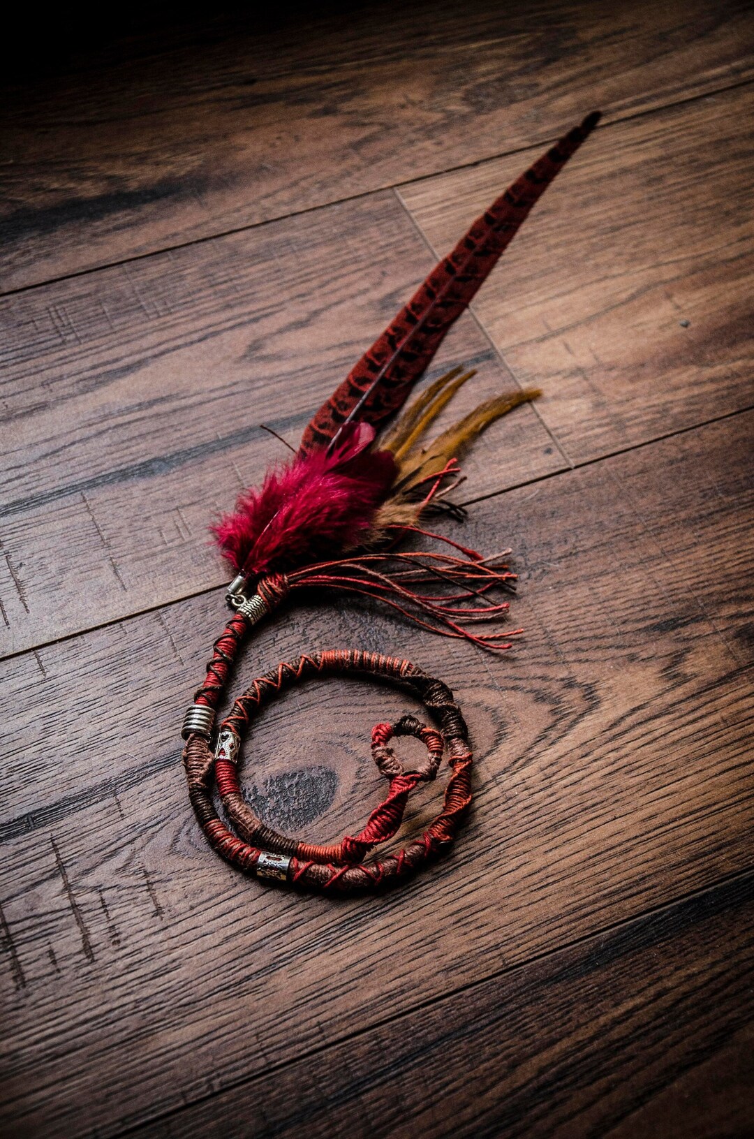 Red-brown Ateba Boho Hippie Hair Extention Hair Wrap for - Etsy