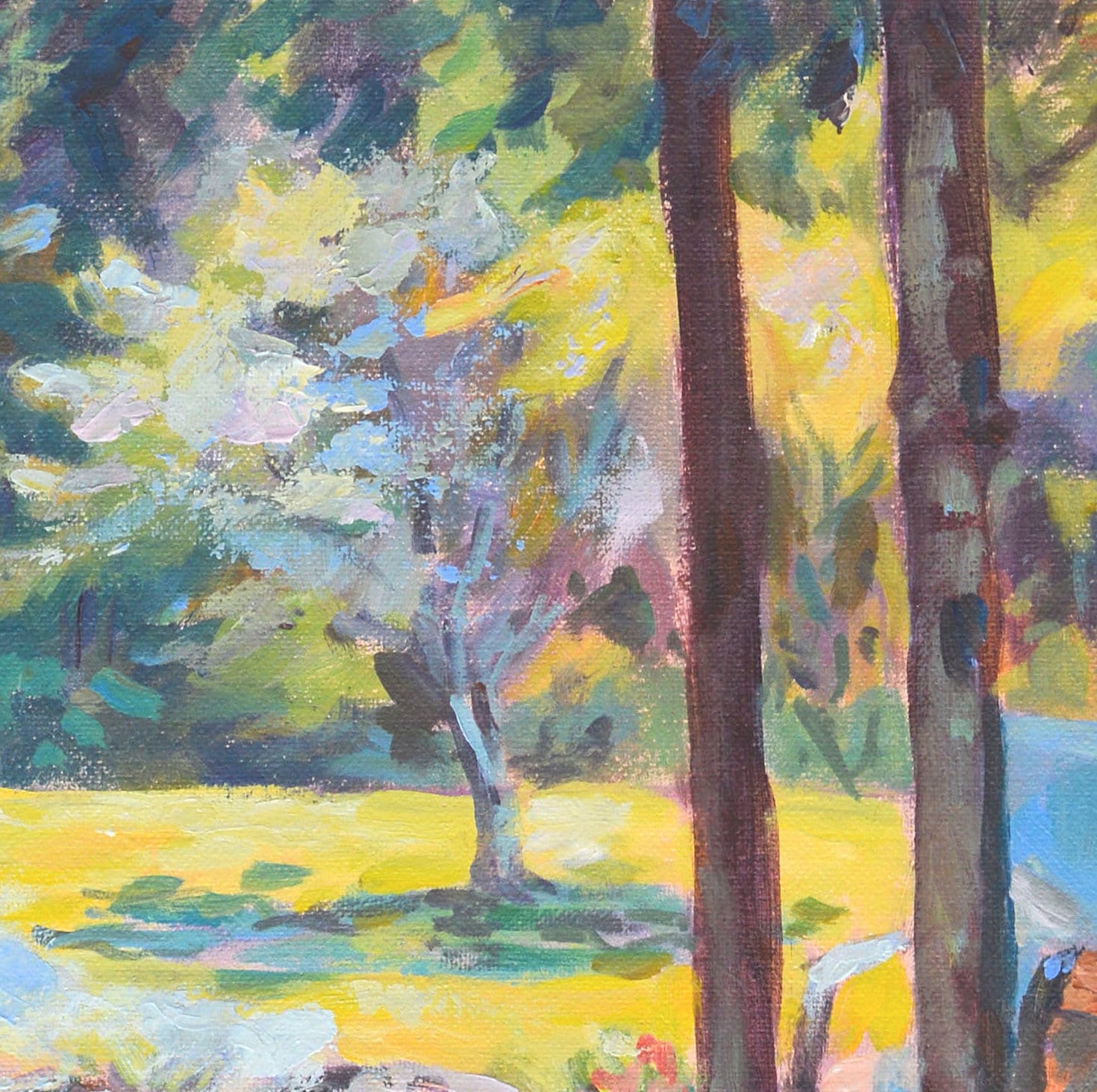 Afternoon Shadows Original Painting 14 X 18 Peaceful - Etsy
