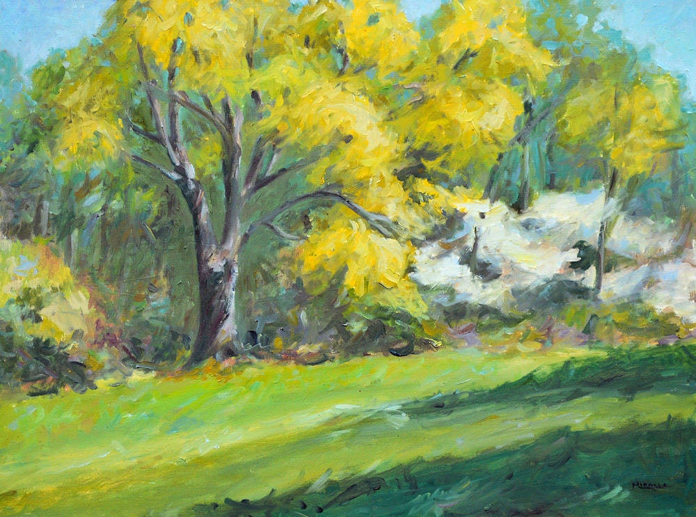Spring Landscape With Dogwoods, Original, Oil, Painting, 18 X 24, Plein ...