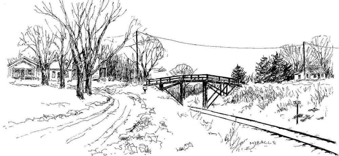 Bridge at Eckerty, Set Five, Envelopes Included, Ink Drawing ...
