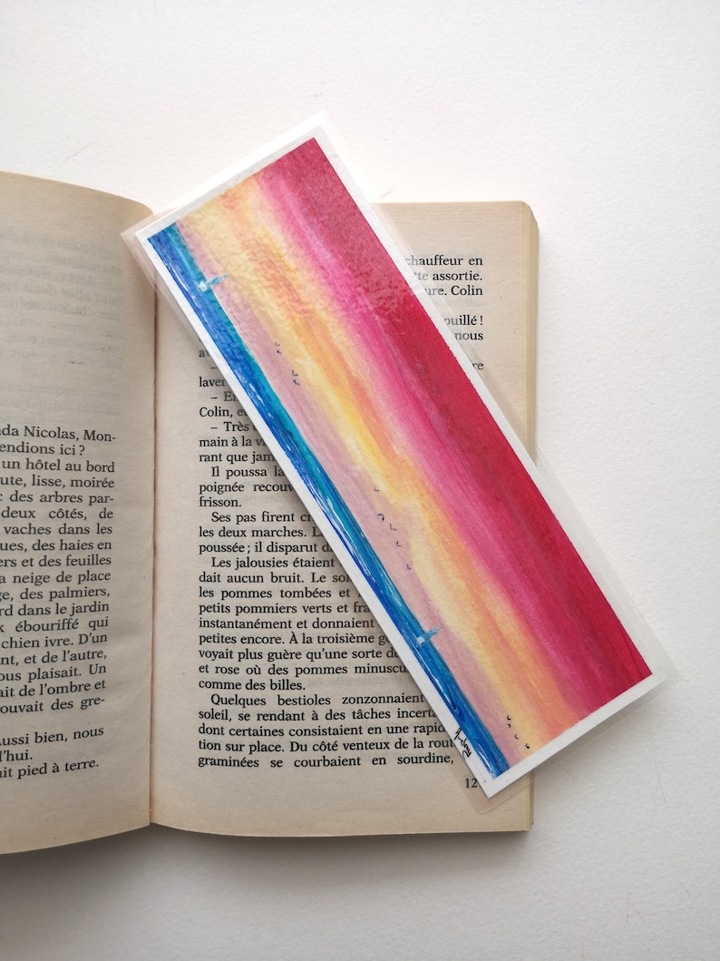 MARQUE-PAGE Original Sunset Theme on the Ocean Bookmark - Etsy