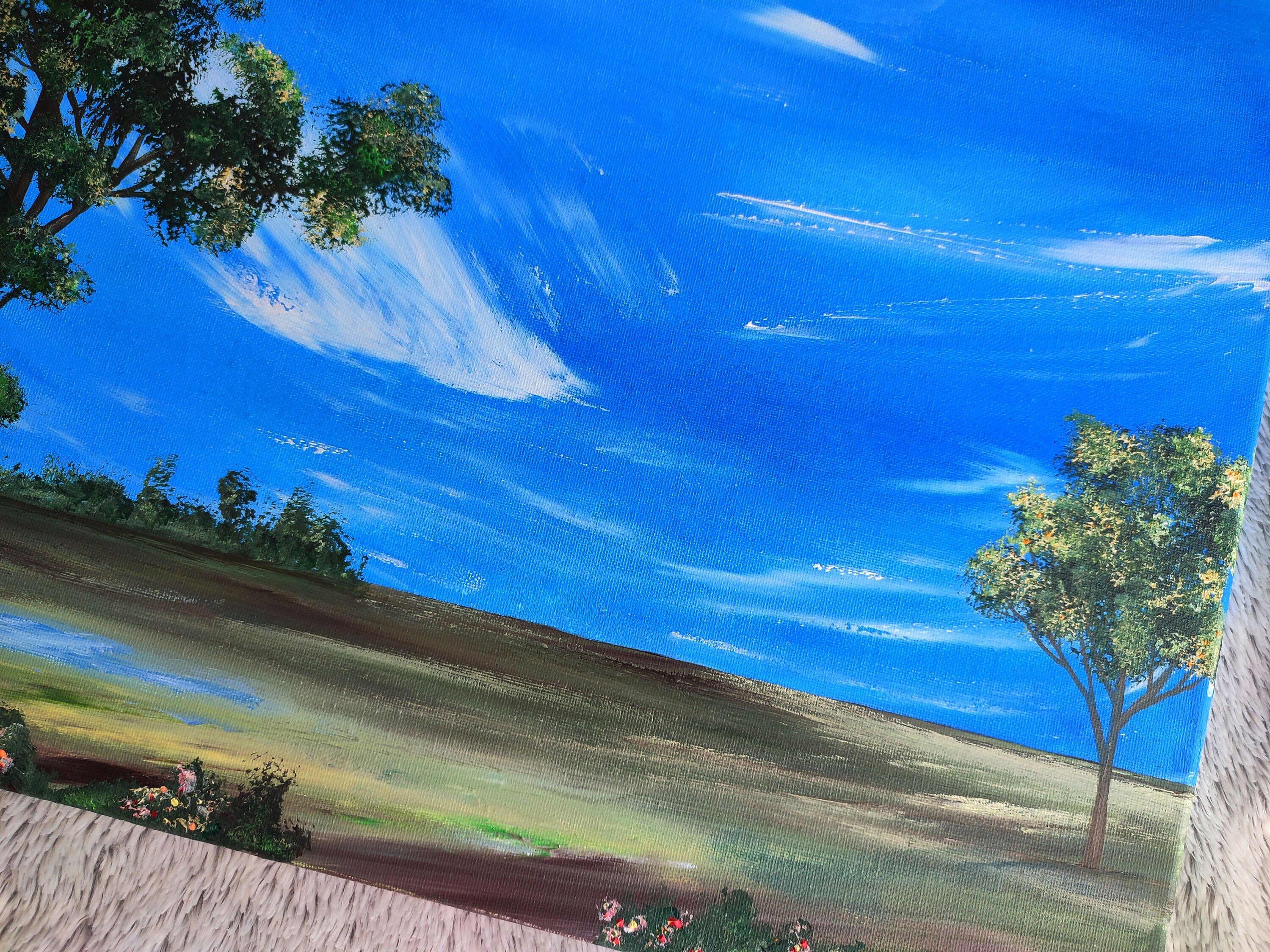 Tableau carre - paysage charentais, paysage de Charente-maritime - par ...