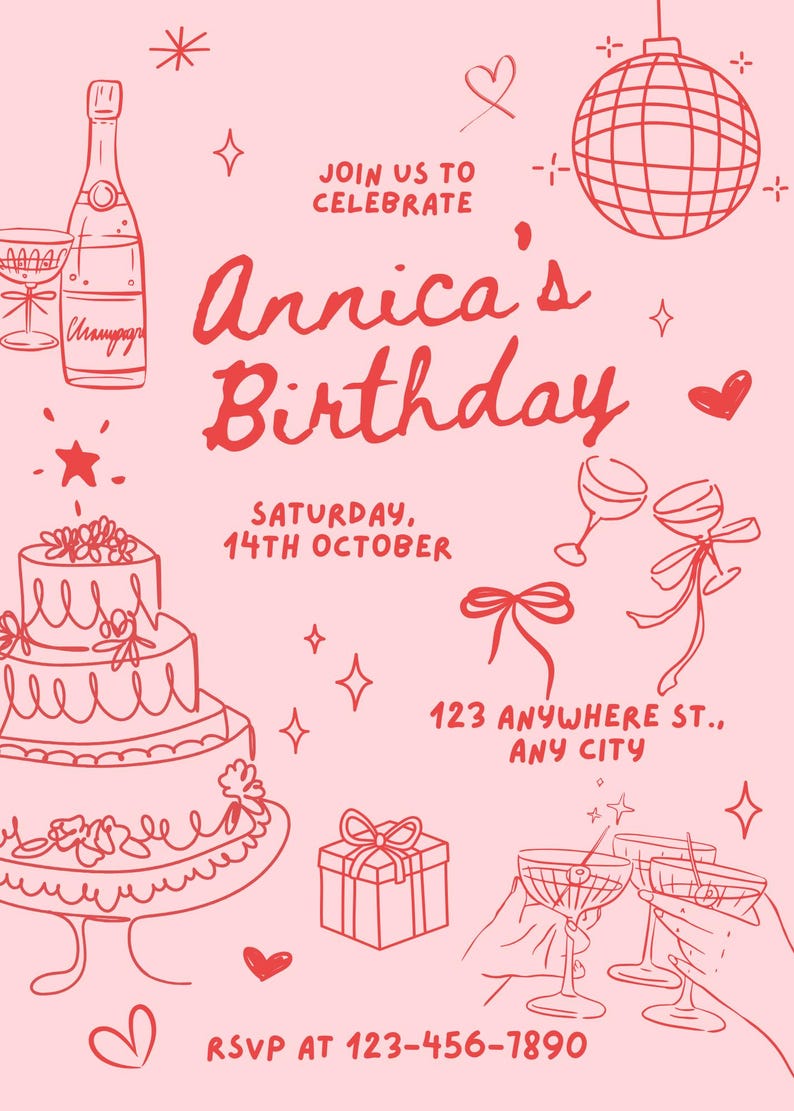 Birthday Party Invitation - Etsy