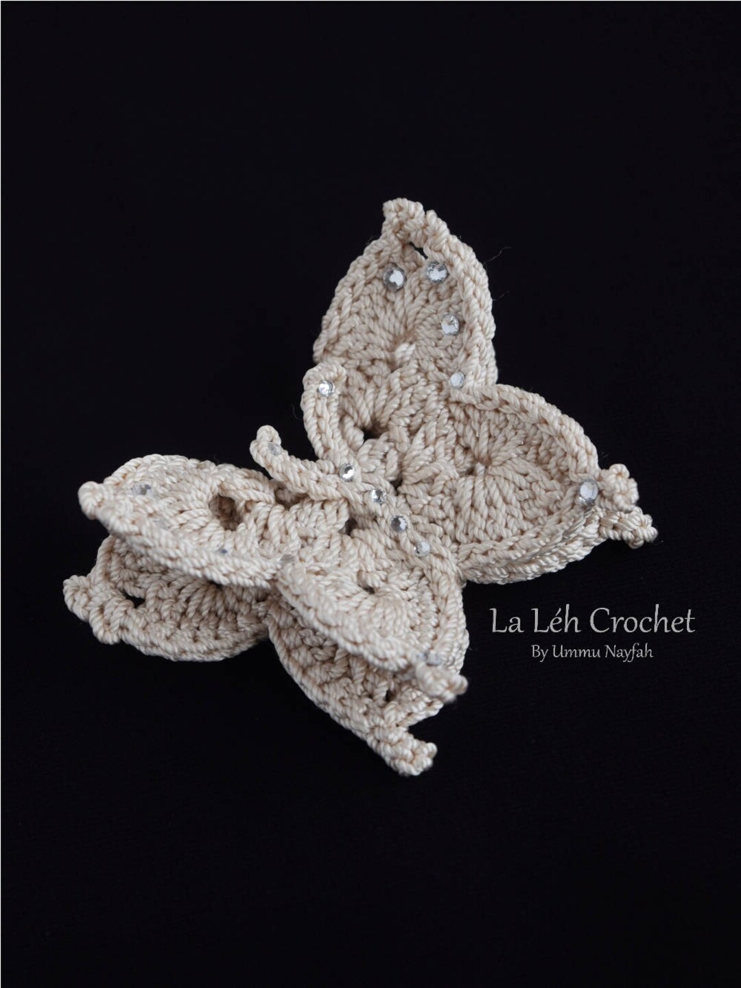 PATTERN Crochet 3D Butterfly Patterns for Wedding Hair Clip, Bridal ...