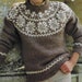 Men's Guernsey Style Sweater Knitting Pattern DK 8 Ply Yarn or Wool 34 ...