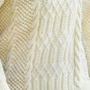 Women's Cable & Blackberry Stitch Sweater Knitting Pattern DK 8 Ply ...