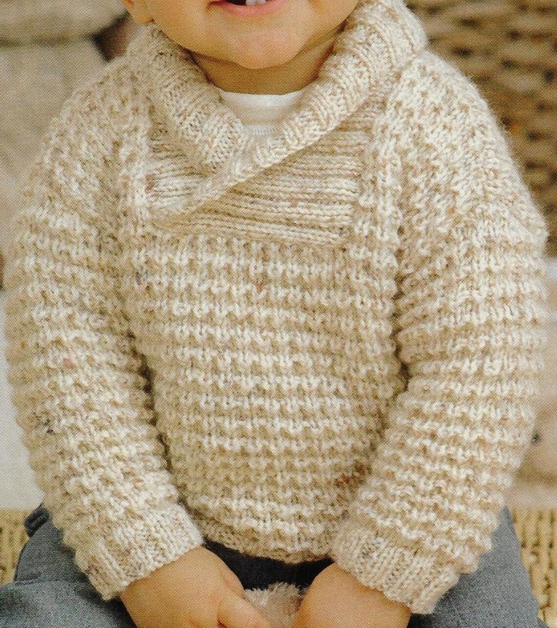 Baby & Child Wrap Neck Sweater Hat Blanket Knitting Pattern DK - Etsy