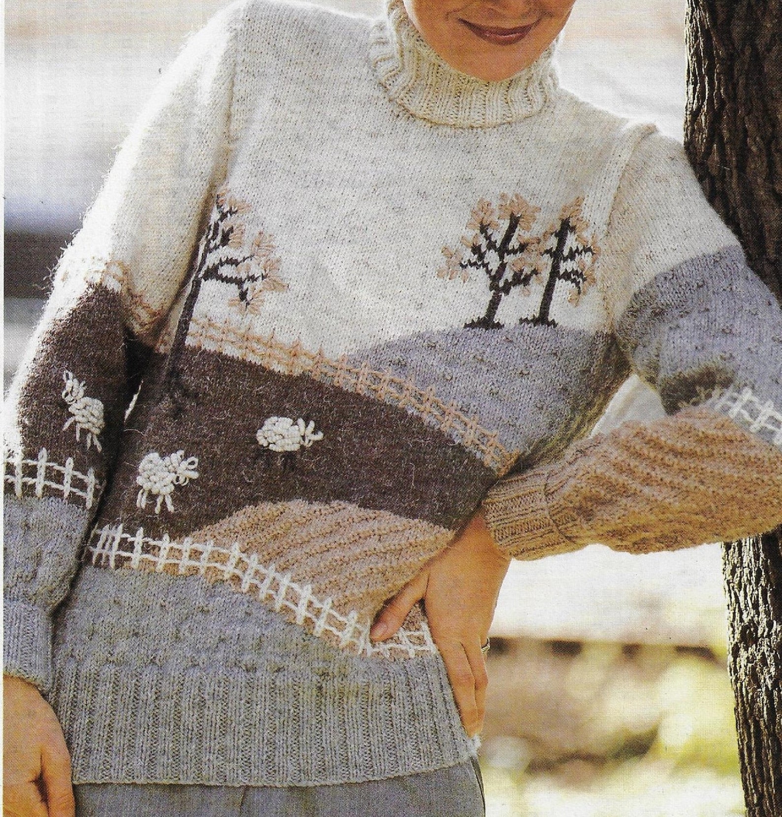 Sheep Sweater Knitting Pattern, Women's DK 8 Ply (PDF Digital Download ...