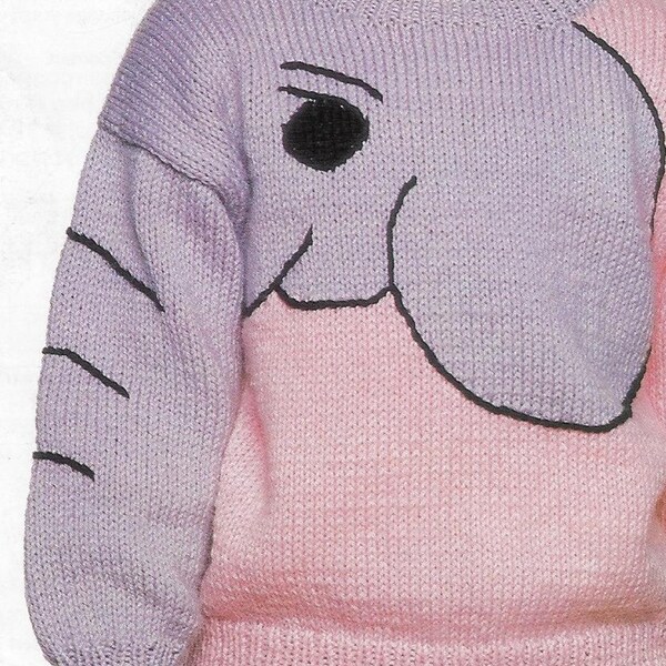 Elephant Sweater Knitted Pattern - Etsy