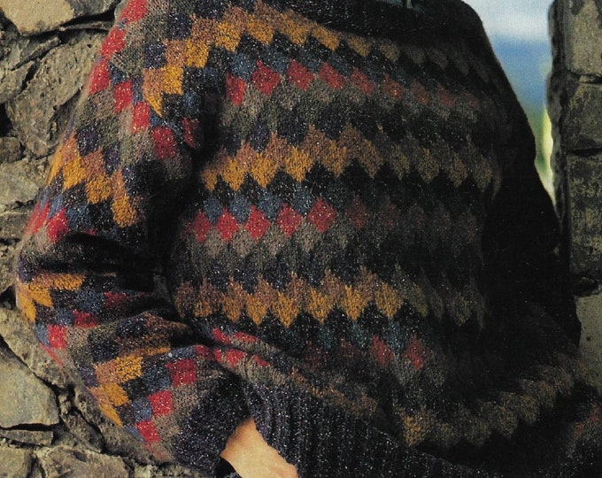 Knitting Pattern for - Cartwright Handknitted Sweater in Check and Fair ...