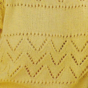 Women's Zig Zag Lace Sweater Knitting Pattern DK 8 Ply Yarn or Wool 32 ...