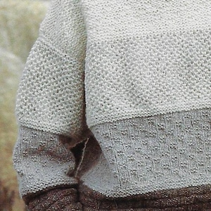 Women's Multi Patterned Sweater Knitting Pattern DK 8 Ply Wool Yarn 32 ...