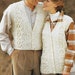 Men's & Women's Aran Waistcoat Knitting Pattern 10 Ply Yarn or Wool 32 ...