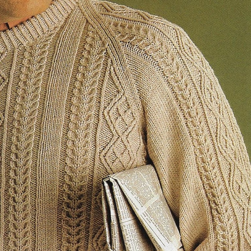 Aran Sweater Pattern - Etsy
